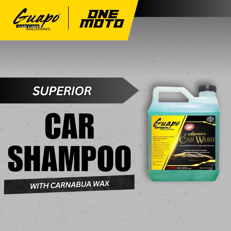 Guapo Superior Car Shampoo with Carnabua Wax / Car Wash Shampoo with ...