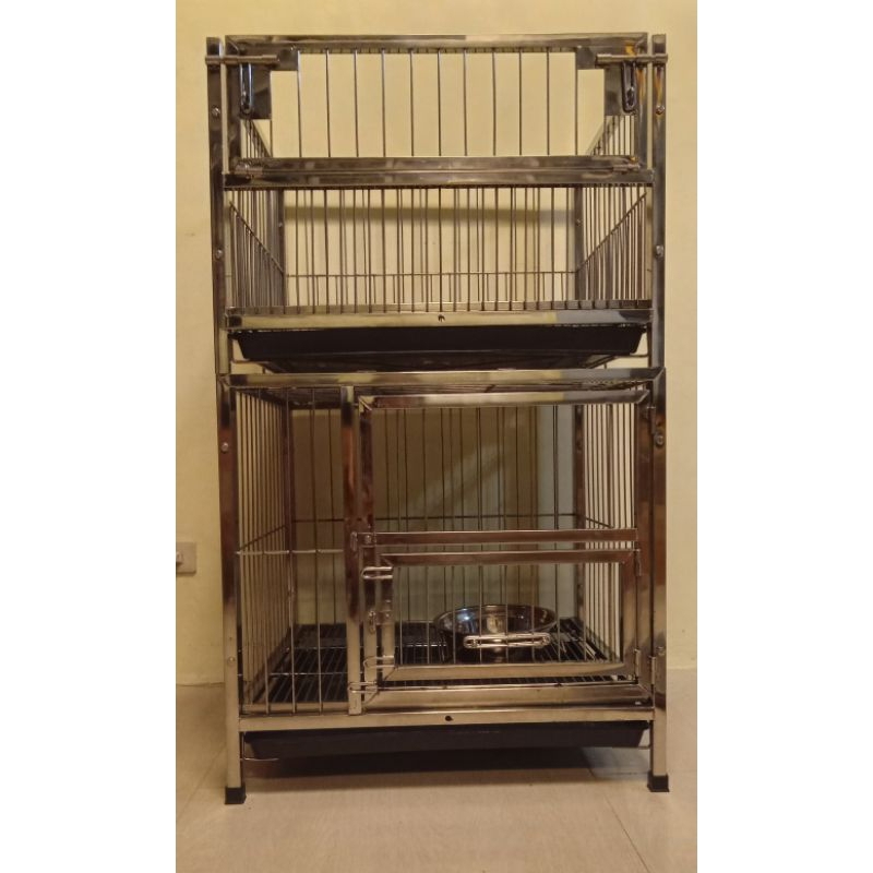 Two Layer Stainless Dog Cage(2x2x2 & 2x2x1.5ft) | Shopee Philippines