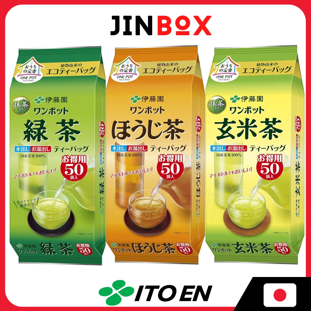 ITOEN One Pot (Eco Tea Bags) 50 bags- Green Tea/Brown rice tea/ Roasted ...