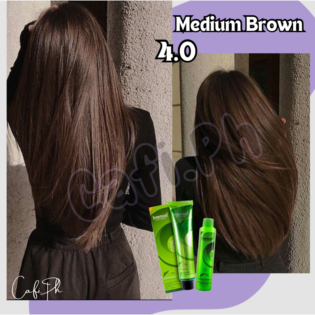 BREMOD 4.0 MEDIUM BROWN Hair Color Set with Oxidizer | Shopee Philippines