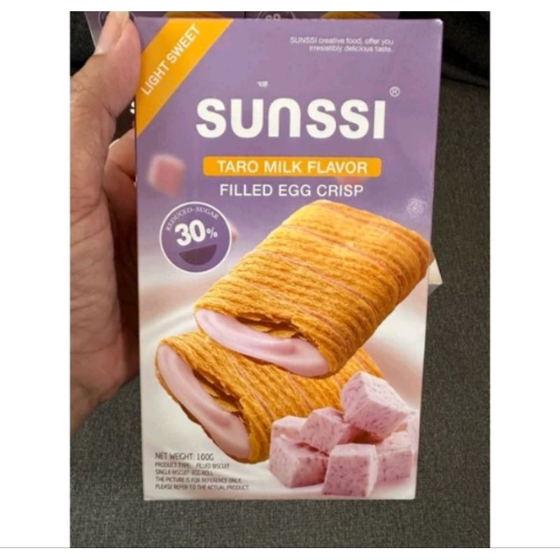 Sunssi Filled Egg Crisps Coconut Latte/Salted Egg & Cheese/Taro Milk ...