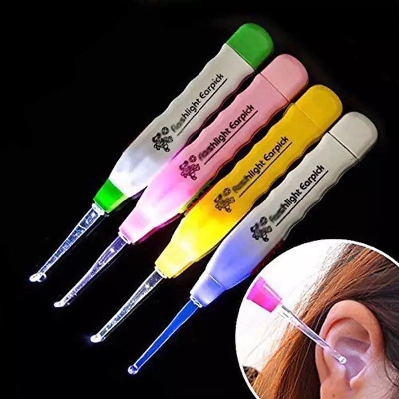 LED Ear Care Plastic Flashlight Earpick Ear Wax Cleaner Tool | Shopee ...