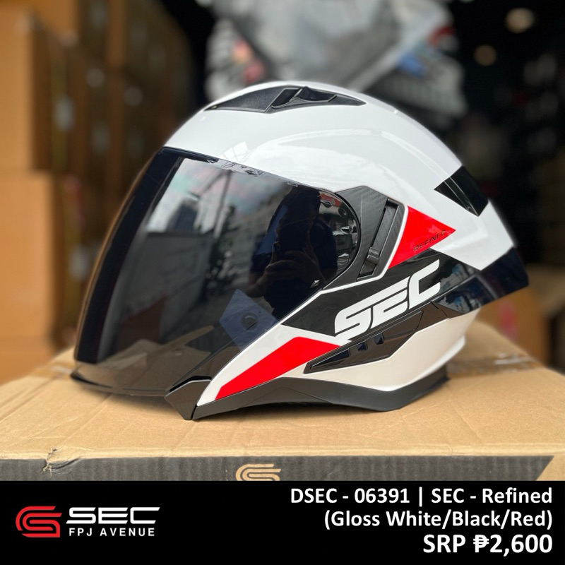 SEC Helmet - Refined (Half Face, Dual Visor) | Shopee Philippines