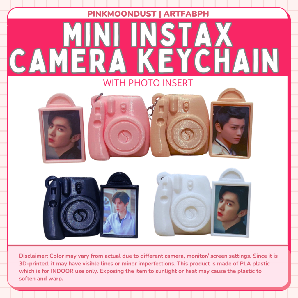 Kawaii Cute Mini Instax Polaroid Camera Keychain with Pullout Photo ...
