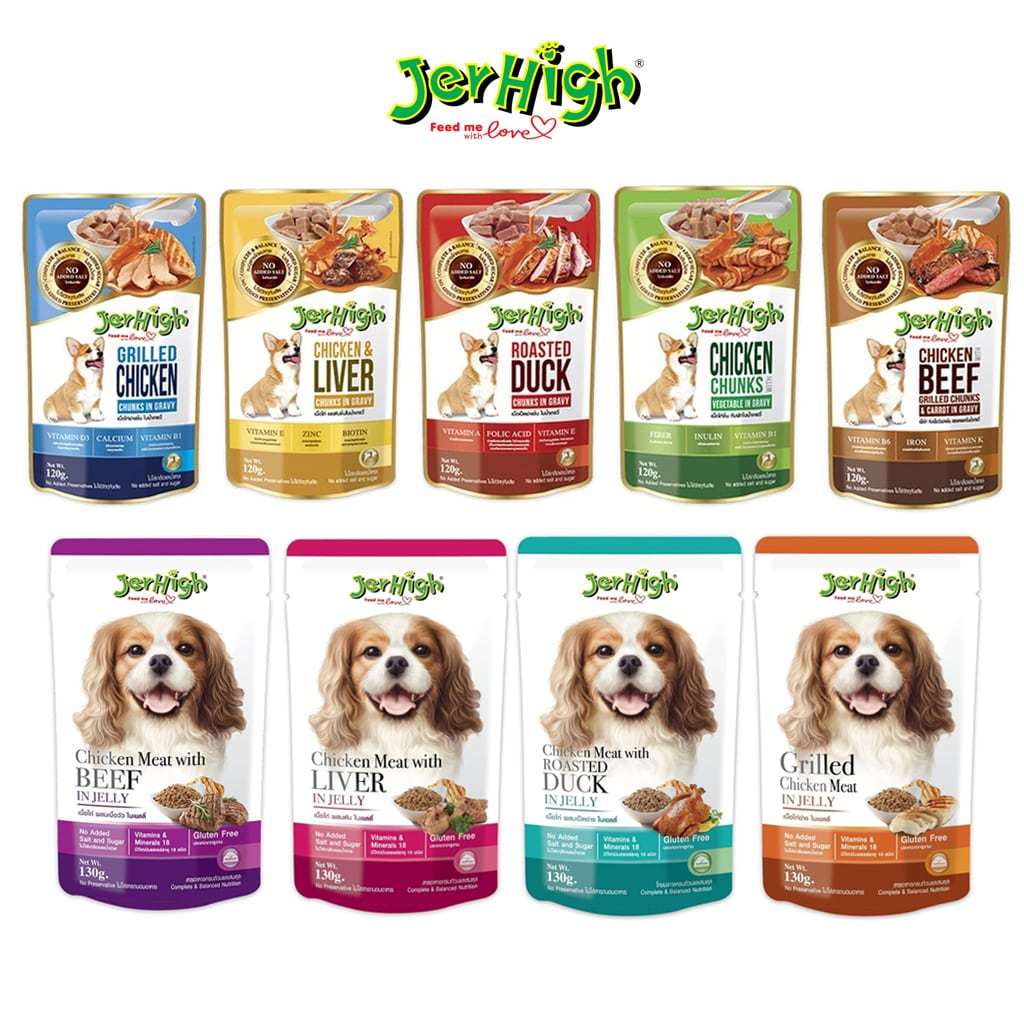 Jerhigh Wet Food in Pouch All Stages (120g) | Shopee Philippines