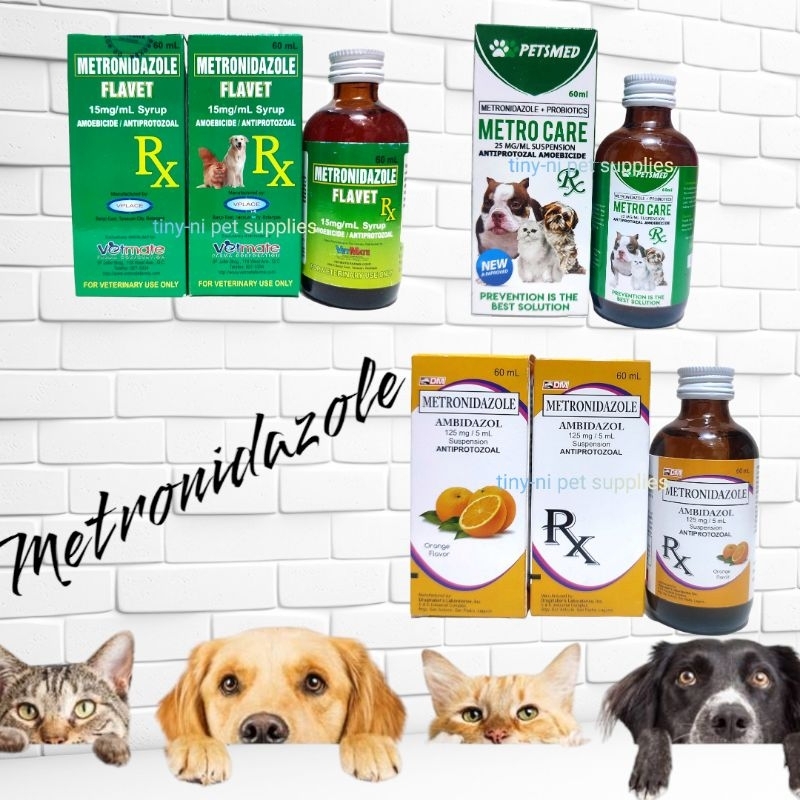 Flavet / MetroCare / Ambidazole Syrup (Metronidazole) for Pet Dog and ...