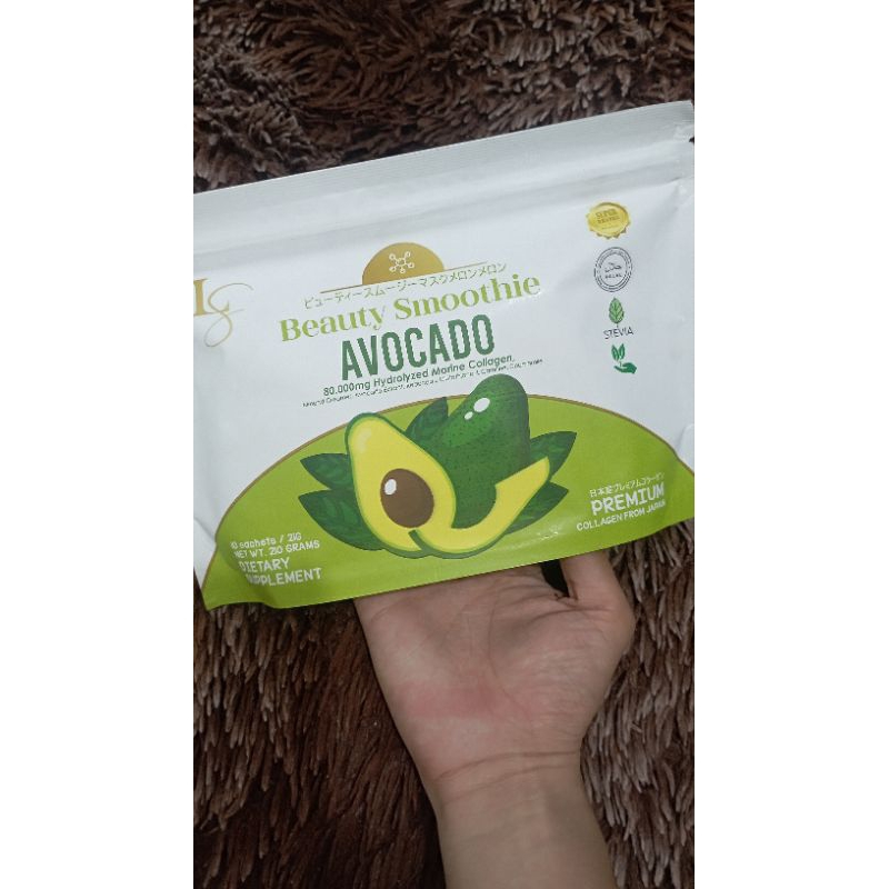 Luxe Slim Beauty Smoothie Avocado 80,000mg Hydrolyzed Collagen 1Pack ...