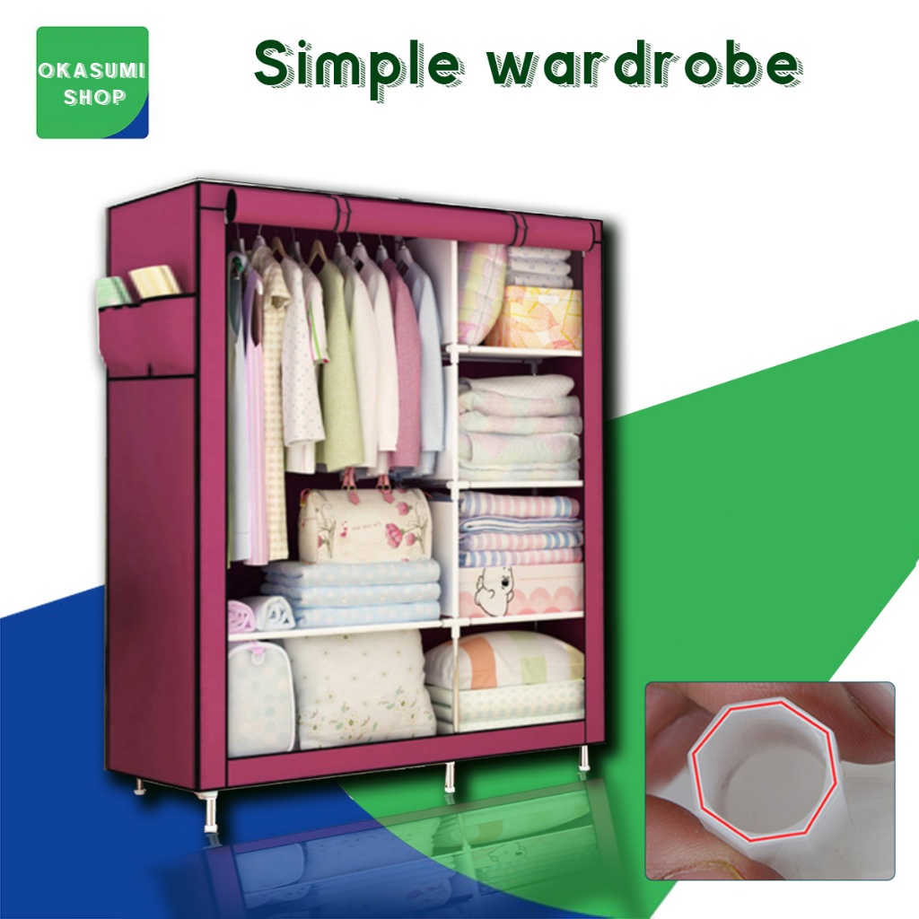 Non-Woven mga damit Wardrobe Big Size Clothes Storage Wardrobe ...
