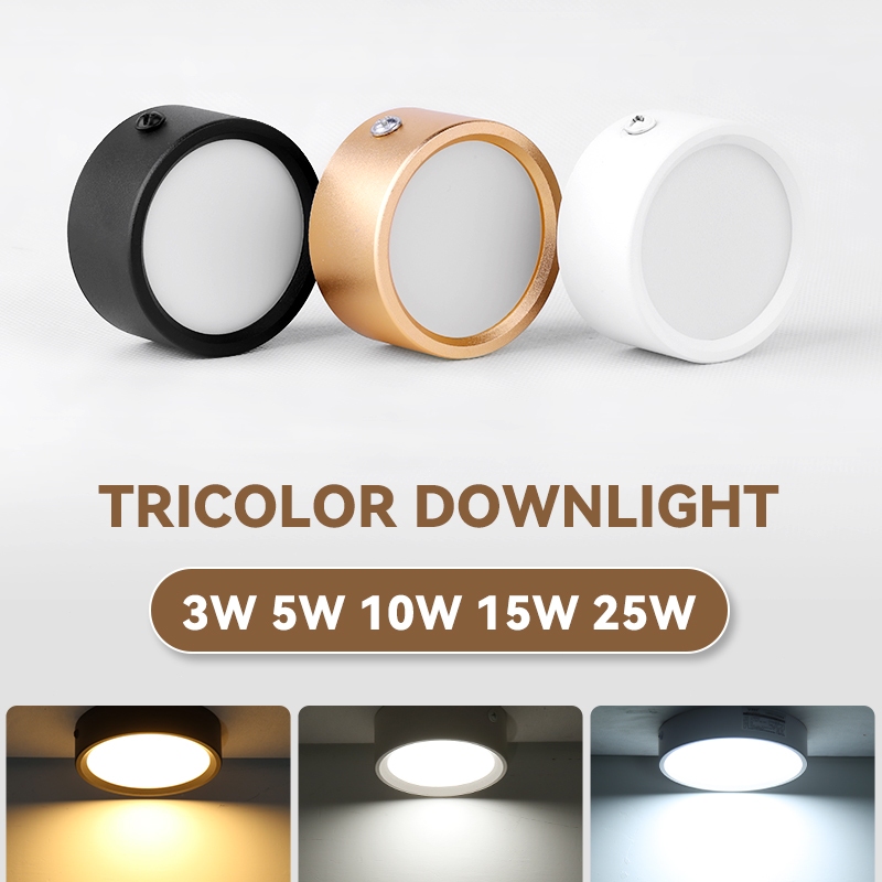 LONGYU Led Downlight Surface Mounted Pin Light Led Ceiling Tri color 3W ...