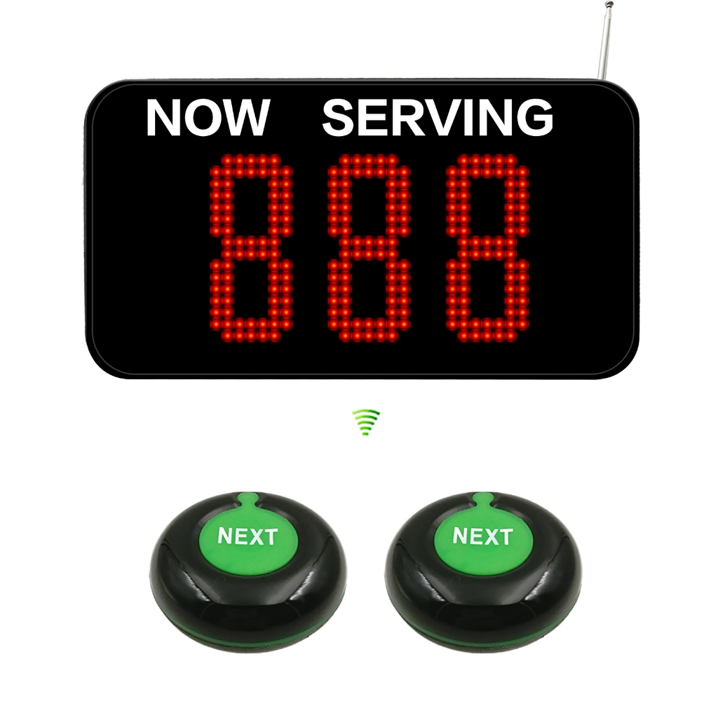 Number Calling System Wireless Queue Call System LED Display Show Tickets Number and Counter ...