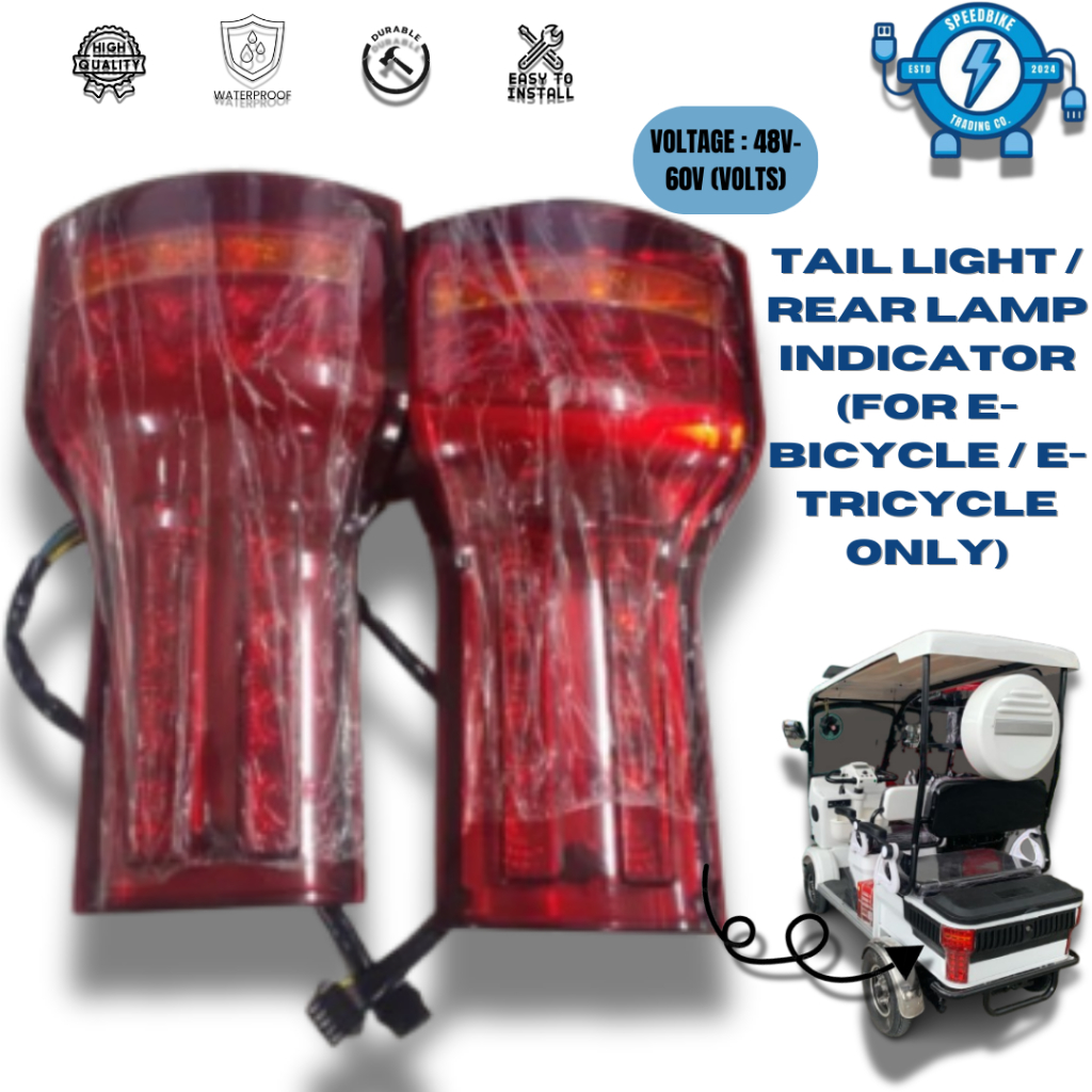 SPEEDBIKE EBIKE TAIL LIGHT (DRAGON TYPE) 48V-60V / REAR LAMP INDICATOR ...