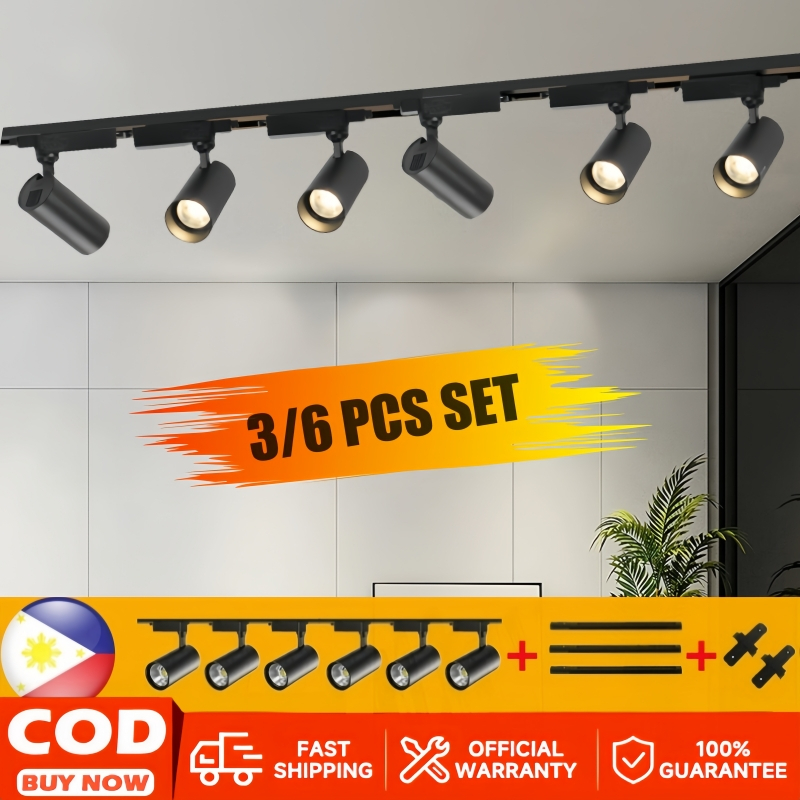 3/6PCS Set Track Light for Bedroom Spotlight Ceiling Light Rail Light ...