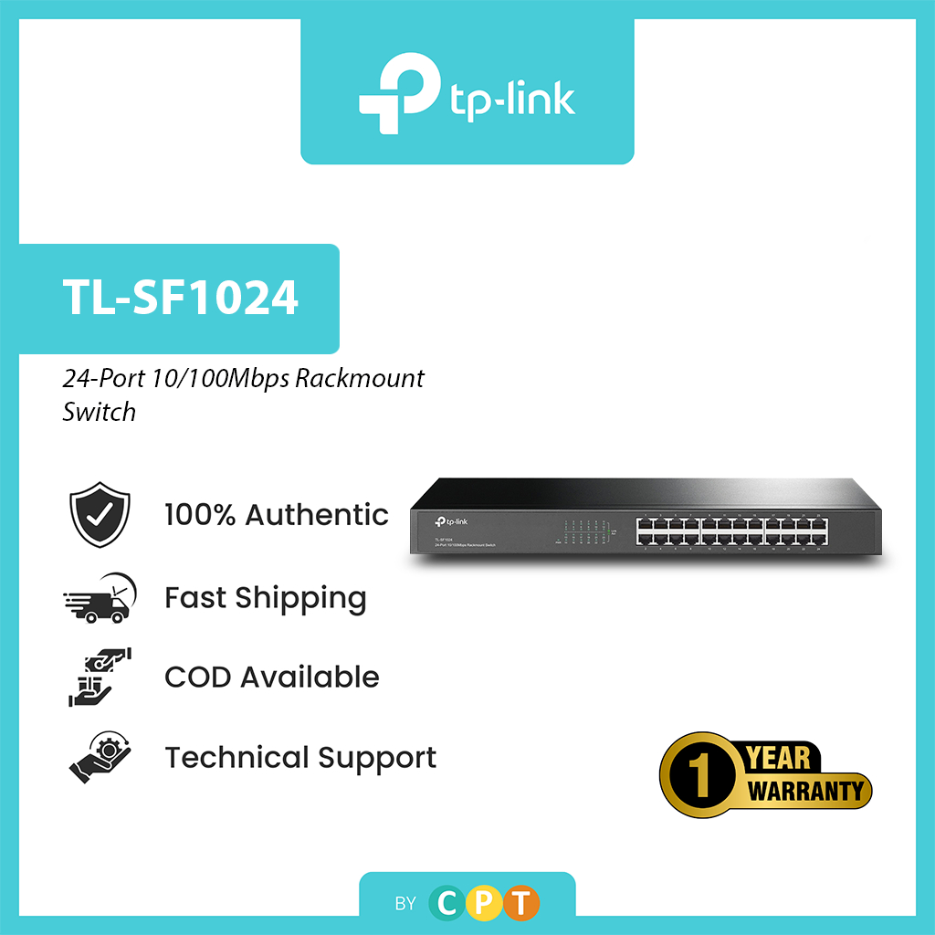 TP-Link TL-SF1024 24-Port 10/100Mbps Rackmount Switch | Shopee Philippines