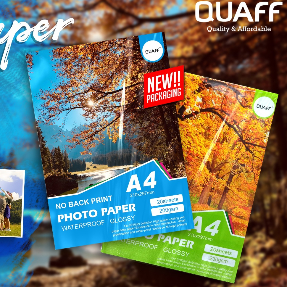 No Back Print Glossy Photo Paper A4 Quaff Brand | Shopee Philippines