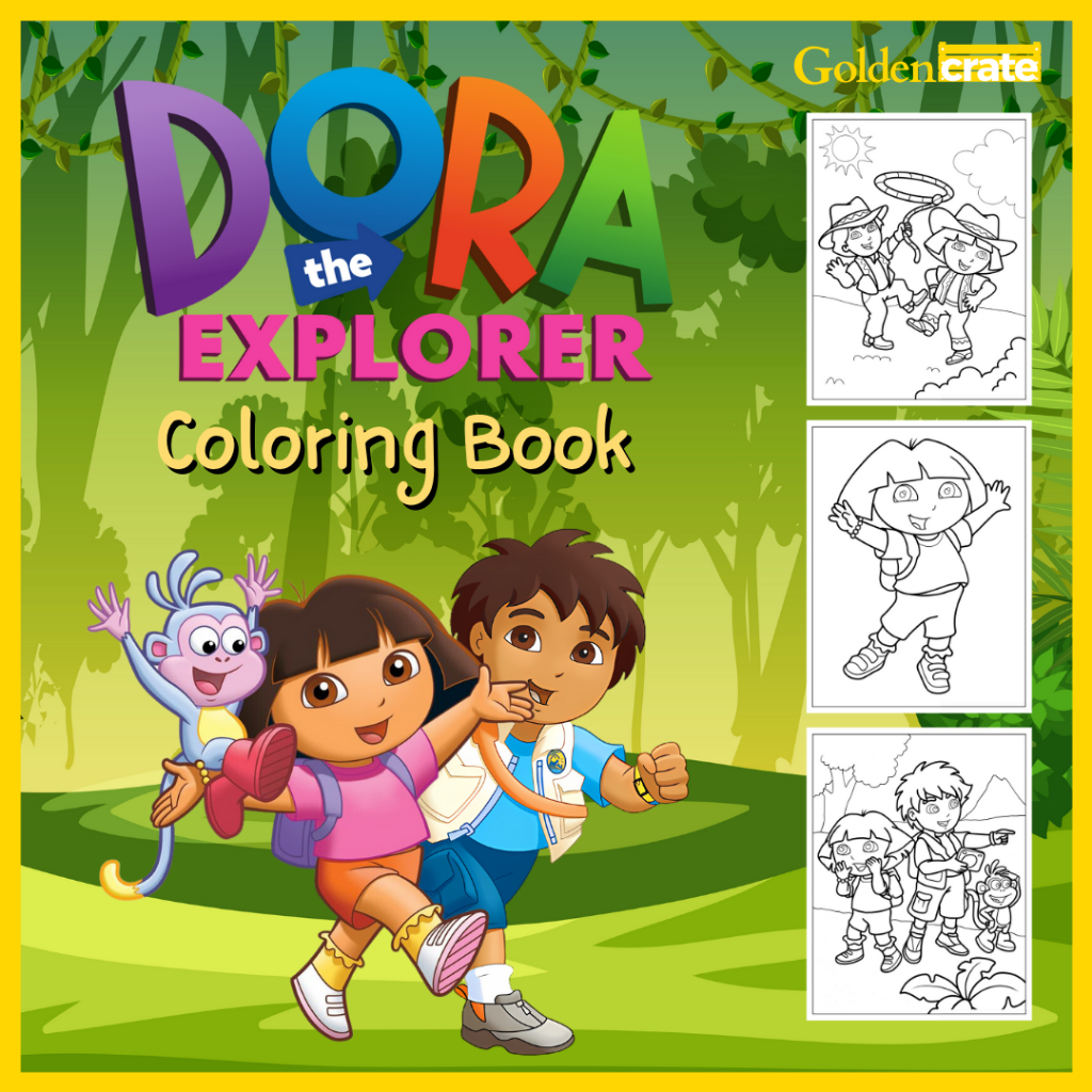 Dora the Explorer Coloring Book for Kids – 20 Pages of Fun, Creativity, & Motor Skill ...