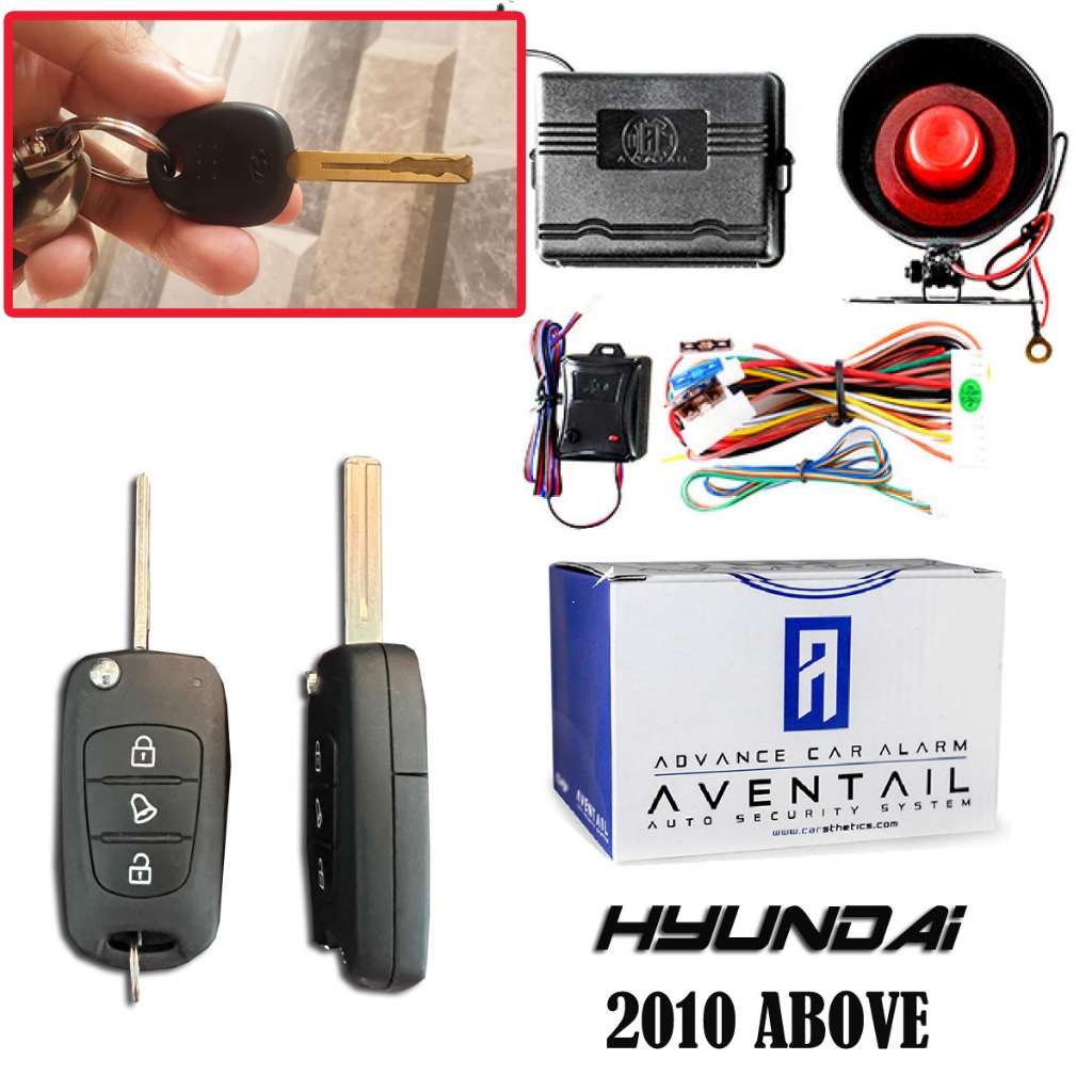 HYUNDAI CARS 2010 ABOVE Aventail Flip Key Edition Car Alarm System ...