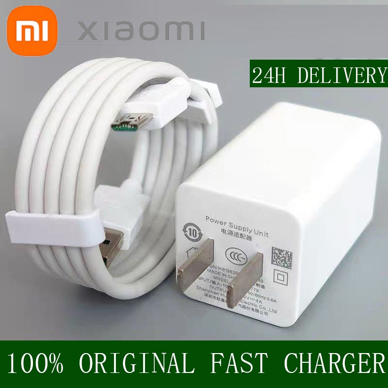 XIAOMI Charger Original Fast Charger 15W Micro USB Cable 2IN1 Adapter ...