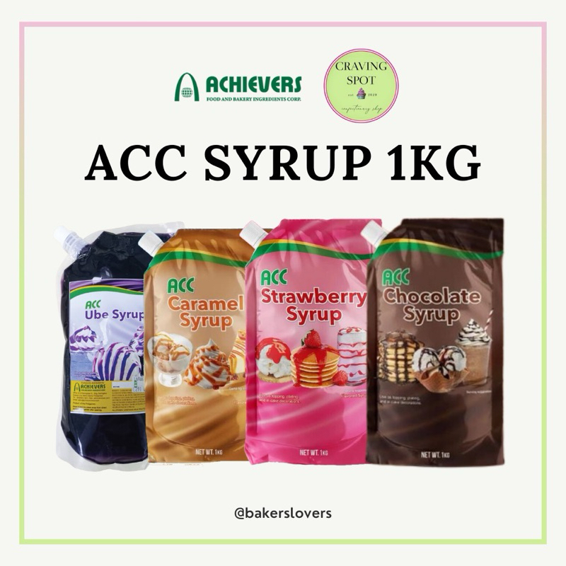 ACC Syrup |Chocolate|Strawberry|Ube|Caramel 1kg | Shopee Philippines