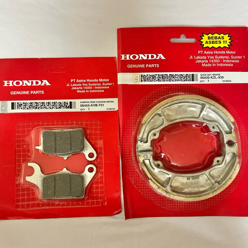 Honda Brake Pad Brake Shoe for Vario Beat Fi v1 v2 v3 / Air blade from ...