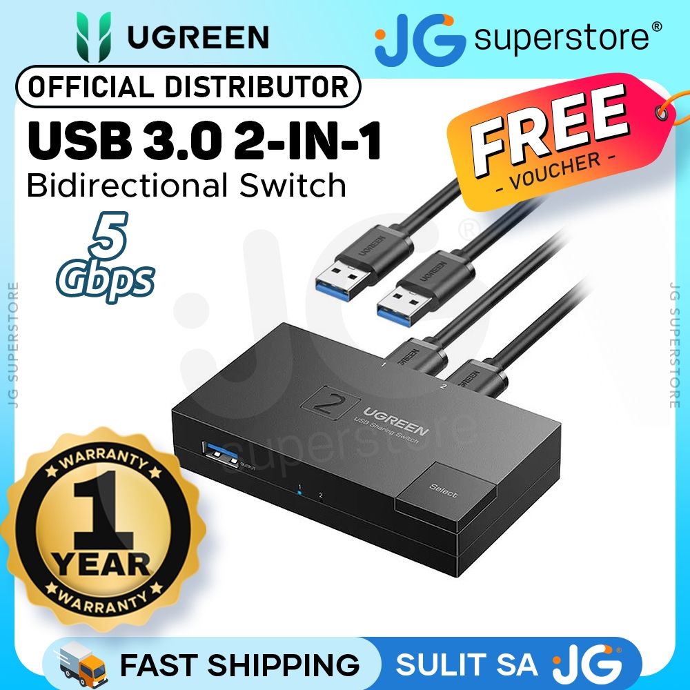 [CLEARANCE] UGREEN 2-in-1 USB 3.0 Bidirectional Sharing Switch Selector ...