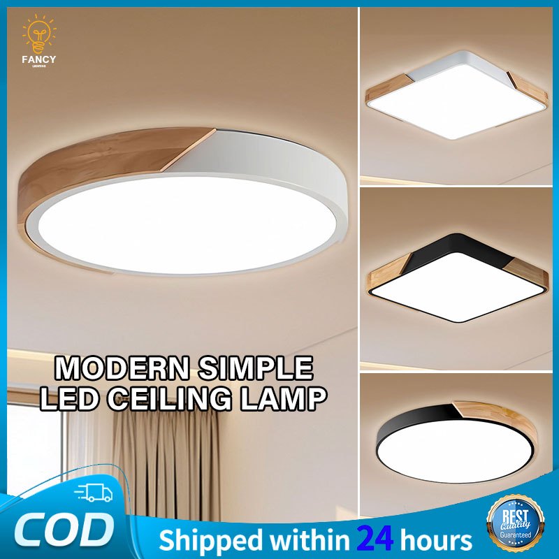 Modern Design Wood LED Chandelier Ceiling Light Tri Color Led Ceiling ...