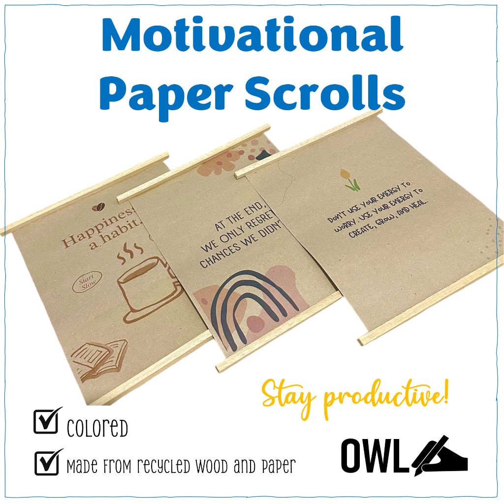 OWL Motivational Posters Paper Scrolls | Shopee Philippines