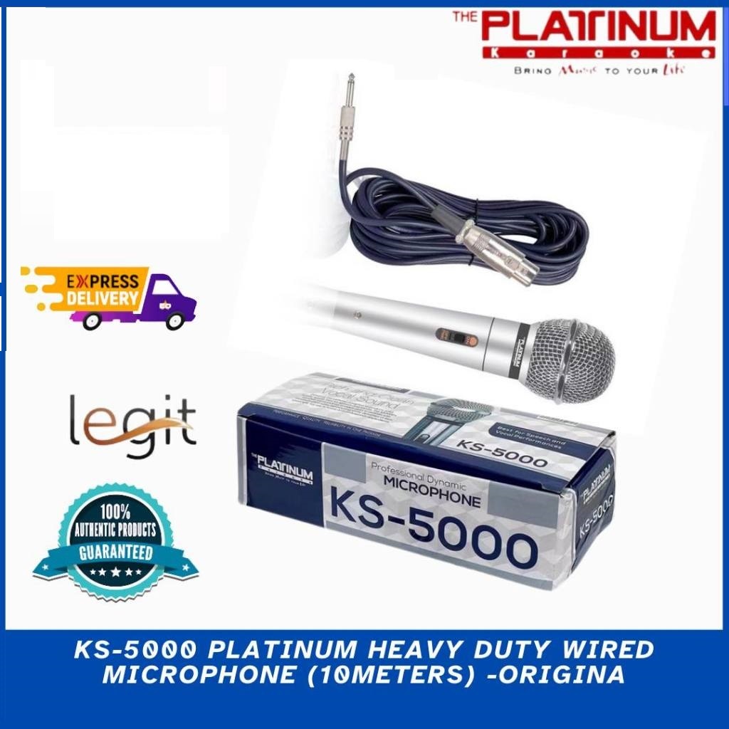 SATA Platinum Mic Karaoke KS-5000 High-End Dynamic Wired Mic for Karaoke/Singing (10 Meter ...