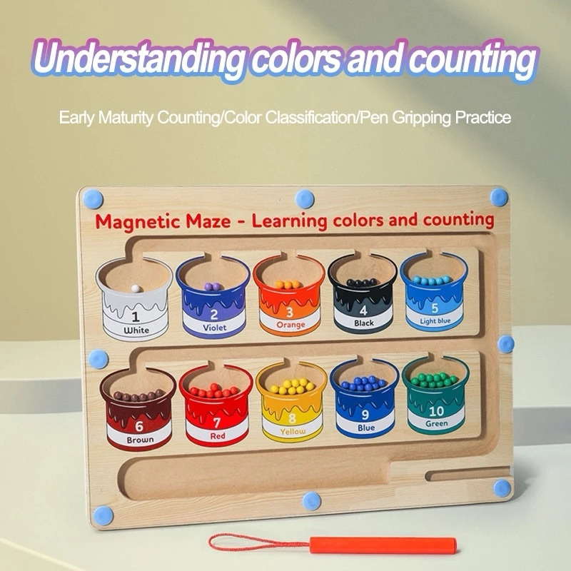 Magnetic Color Sorting Board Color and Number Maze Magnet | Shopee ...