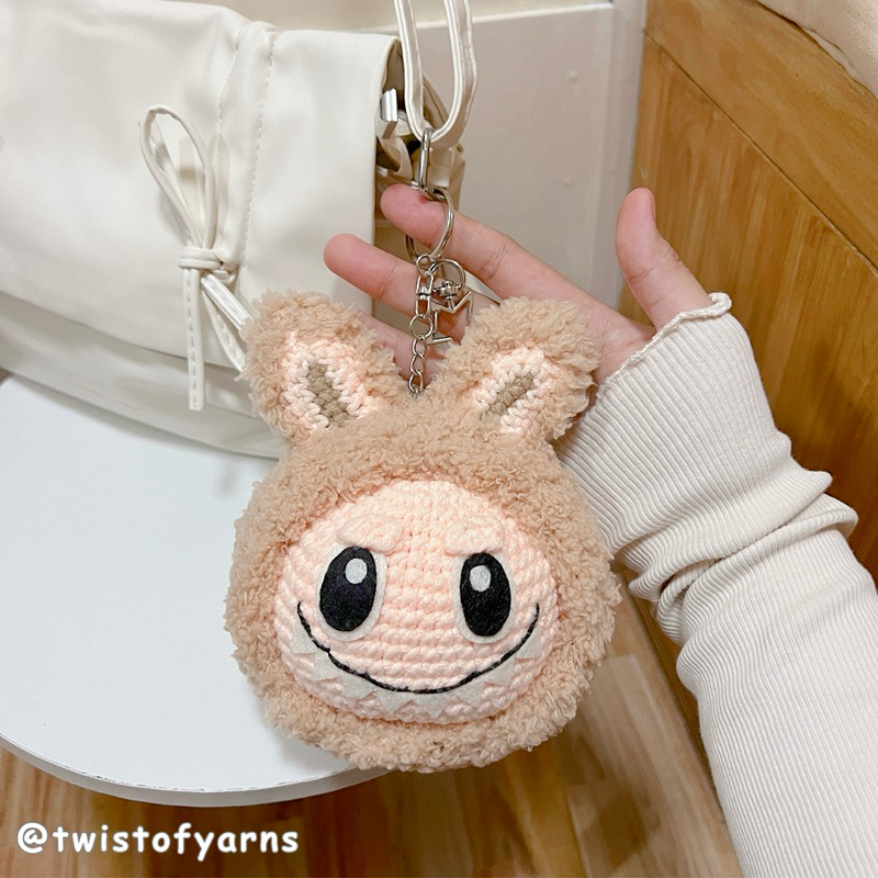 large labubu crochet keychain (head only) | Shopee Philippines