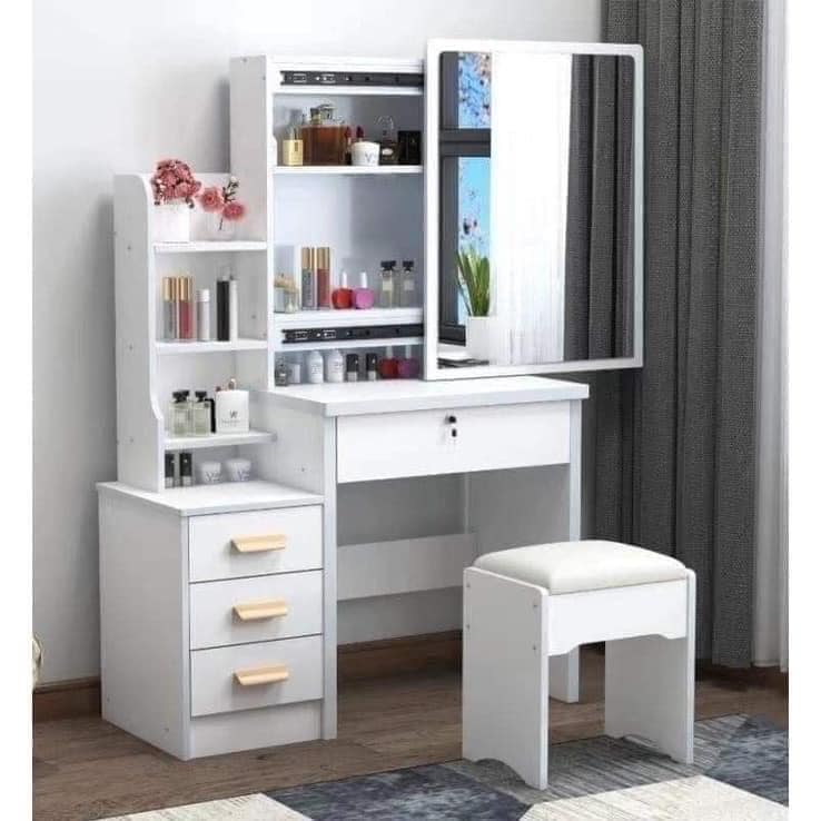 Simple Modern Dresser WITH CHAIR Household Dressing Table Density Board ...