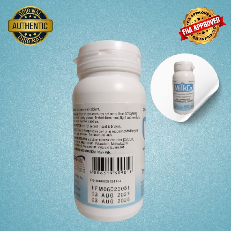 Milk Calcium Complex 60 Capsules | Shopee Philippines