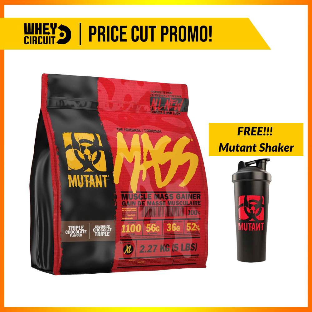 Mutant MASS Muscle Mass Gainer High Protein Drink Mix 5 lbs | Shopee ...
