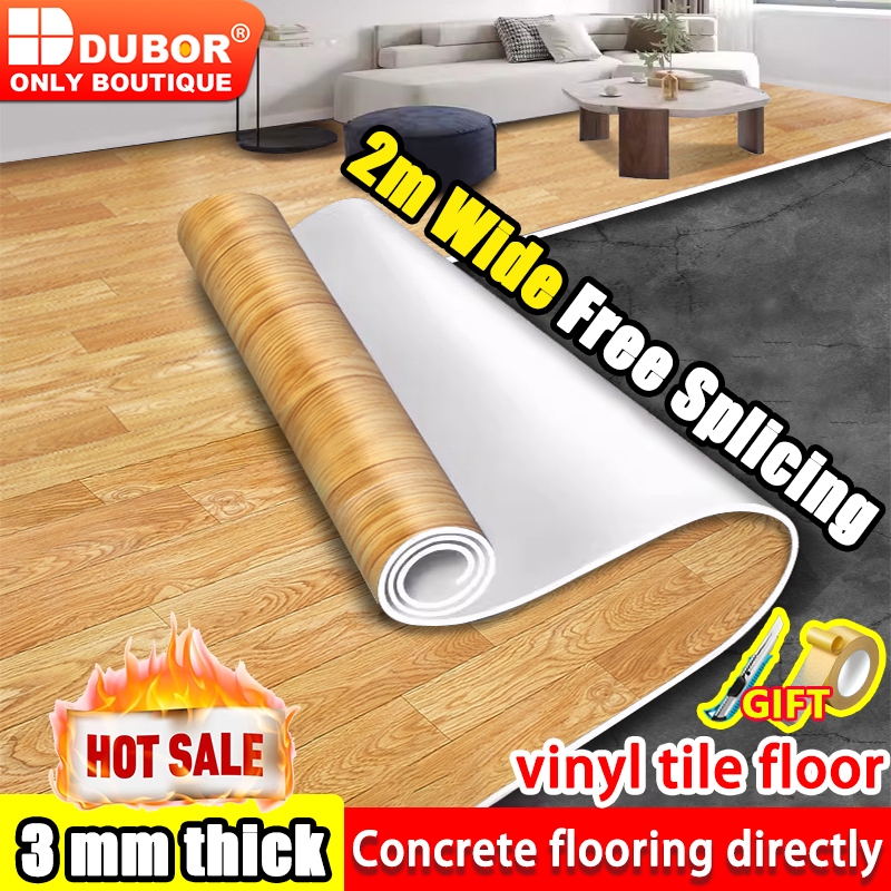 【2M wide】Floor Mat Linoleum Rubberized Vinyl Floor Tiles Sticker Self ...