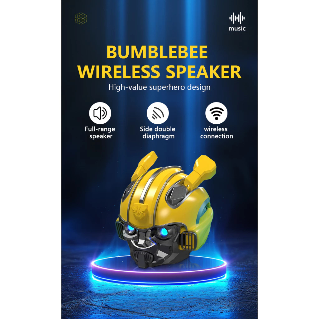 Bumblebee Bluetooth Speaker, Creative And Personalized Subwoofer, Cool, Wireless Connection, USB ...