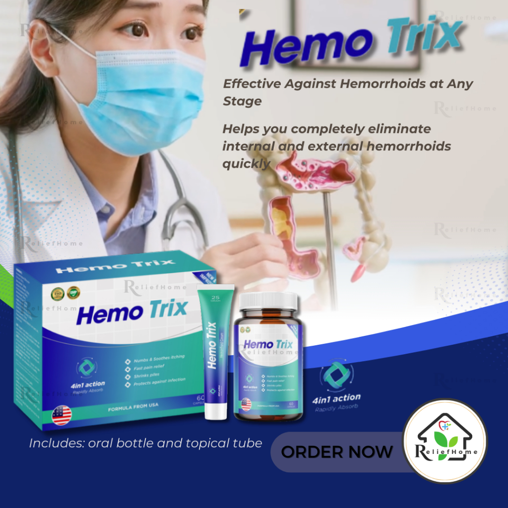 Hemo Trix for Internal External Hemorrhoid 60caps and 1cream | Shopee ...