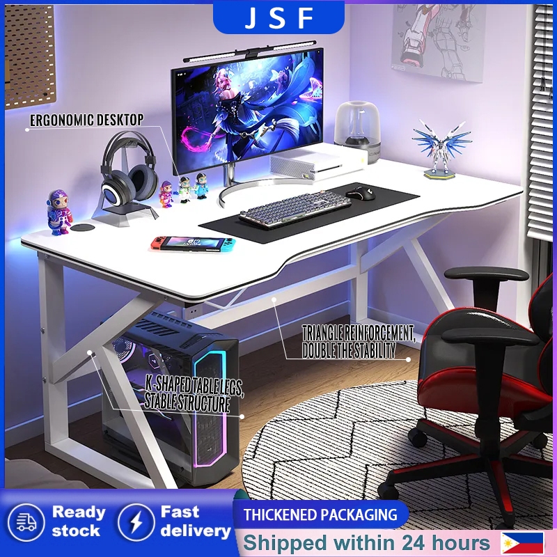 JSF Gaming Table Computer Table 140*60cm large size Office Table Modern Carbon Fiber Texture PC ...