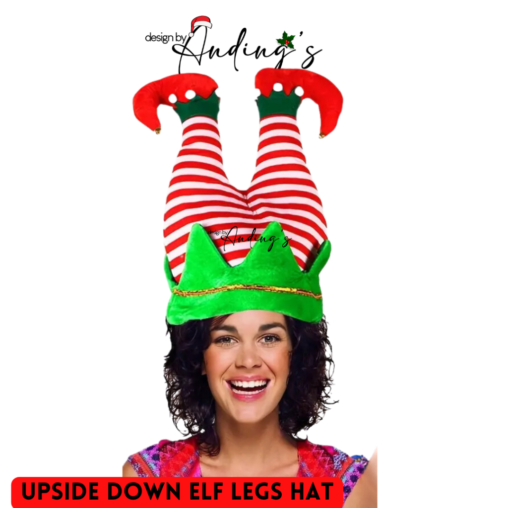 Anding's High Quality Upside Down Elf Legs Hat Costume Christmas Elf ...