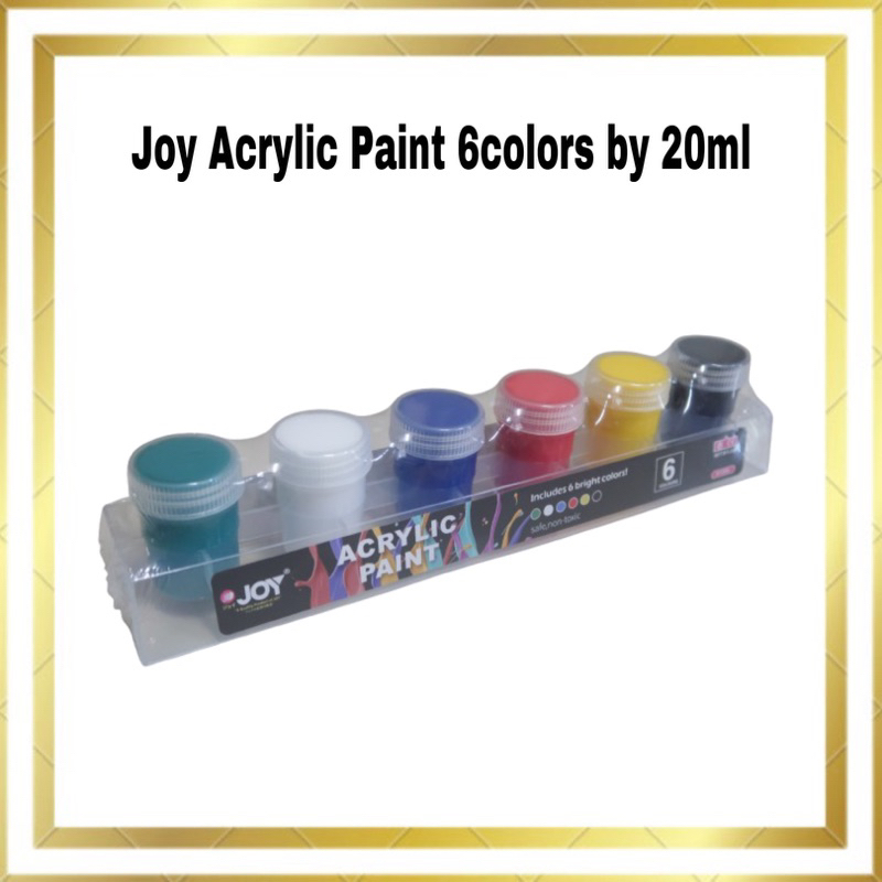 Joy Acrylic Paint 6colorsx 20ml | Shopee Philippines