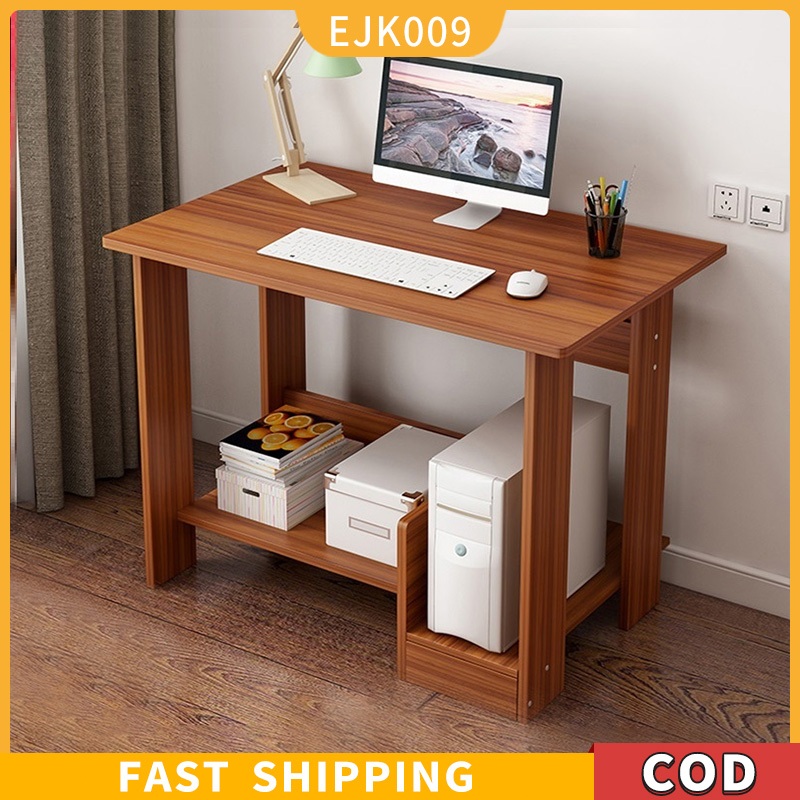 COD 2 Layers Wooden Table Modern Computer Desk Big Size Office Table ...