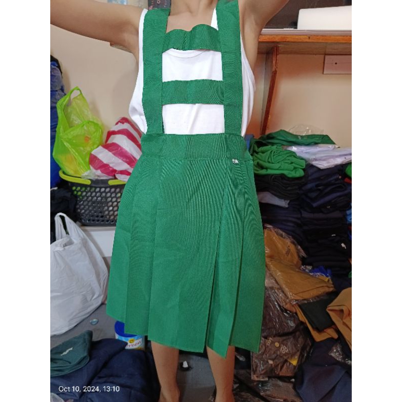 Emerald green School uniform palda | Shopee Philippines