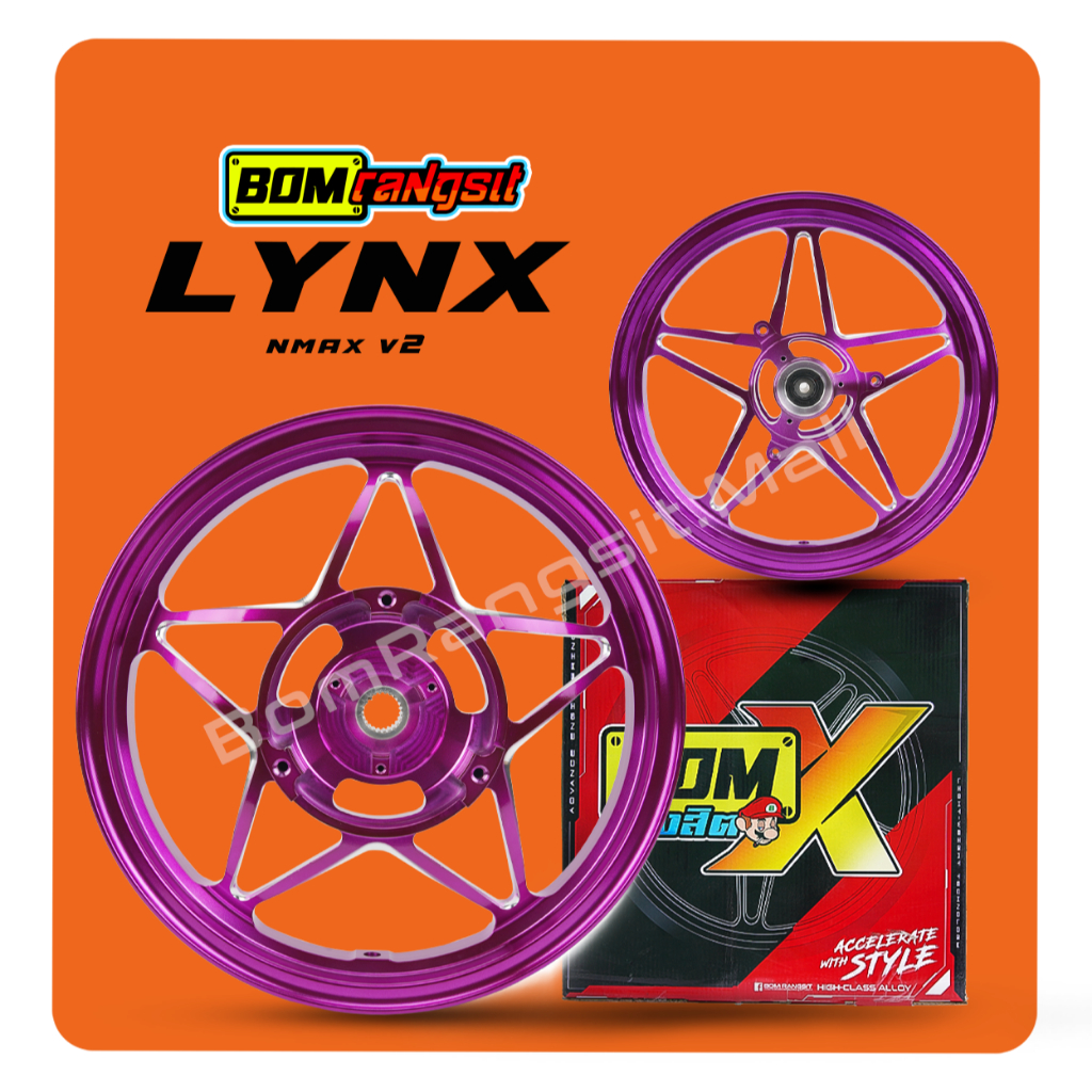 Bom Rangsit BomX Lynx Cnc Mags NmaxV2 2020 Star Mags 14s 5 Spokes ...