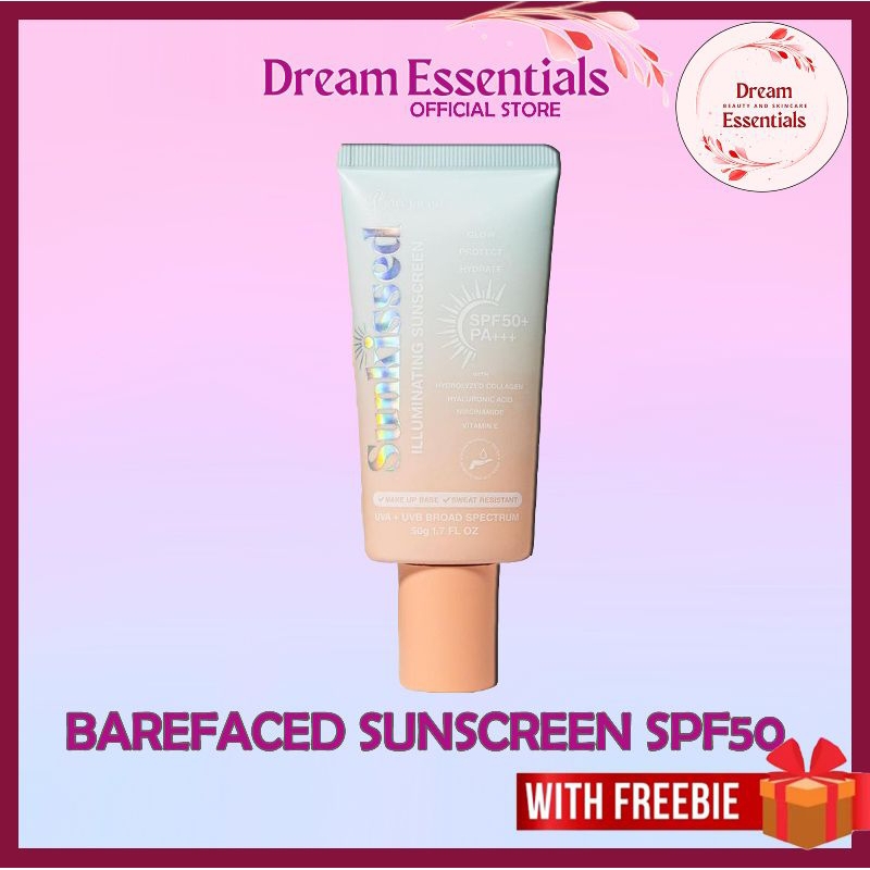 BAREFACED Sunkissed illuminating Sunscreen Protect Hydrate SPF50 ...