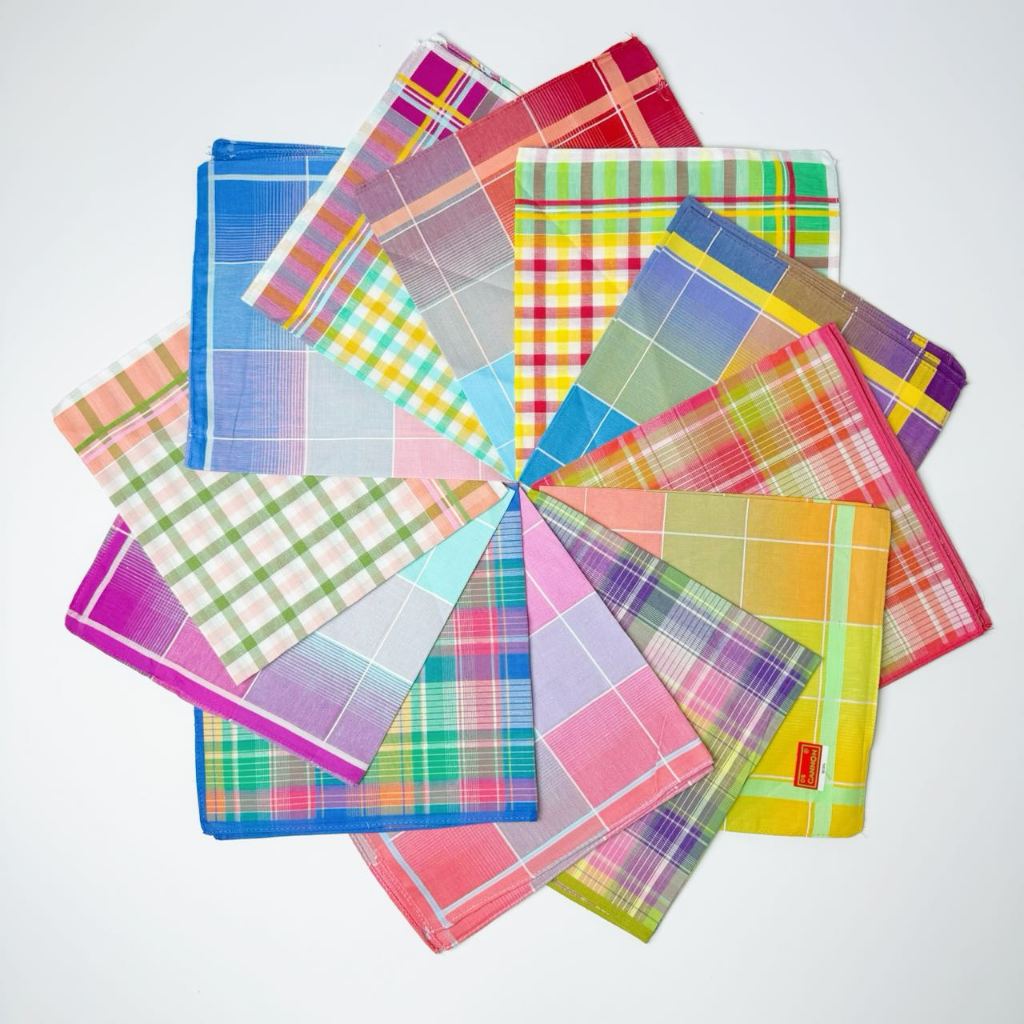 6pcs/12pcs Random Women Fashion Handkerchief Cotton Assorted Color Per ...