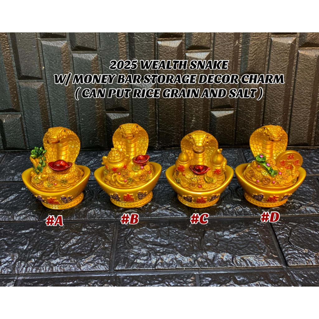 2025 WEALTH SNAKE W/ MONEY BAR STORAGE DECOR CHARM ( CAN PUT RICE GRAIN ...