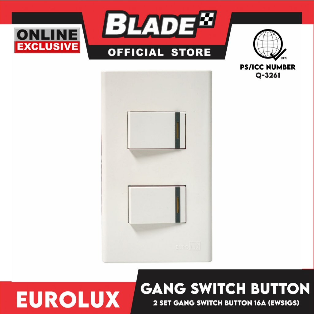 Eurolux Wiring Devices 2 Gang Switch EWS2GS 16A | Shopee Philippines