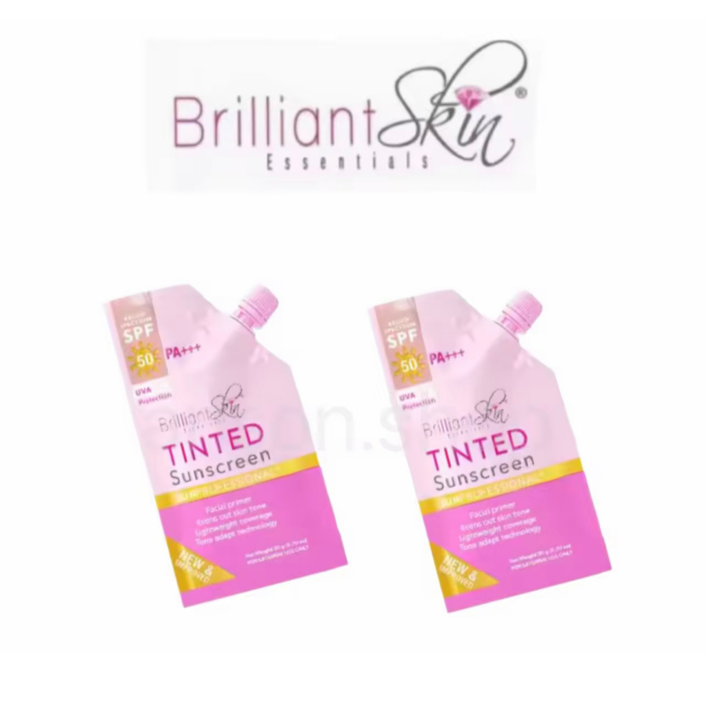 ( SET OF 2 ) Brilliant Skin NEW Tinted Sunscreen SPF50 20g | Shopee ...