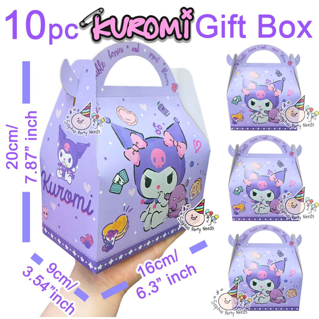 10pcs Donut Box Take Away Box for Purple Kuromi Giveaway Bags | Shopee ...