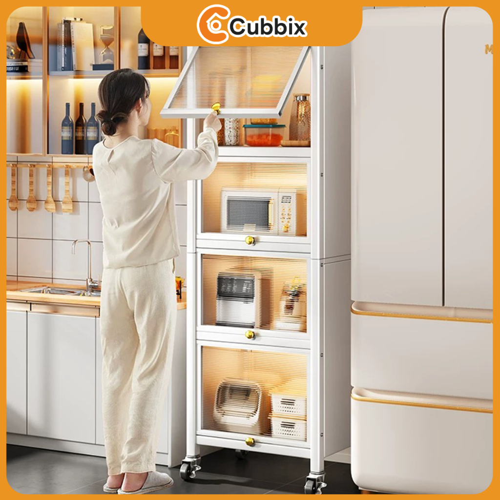 Rak Dapur Storage Rack With Wheel Rak Kabinet Dapur Storage Organizers ...