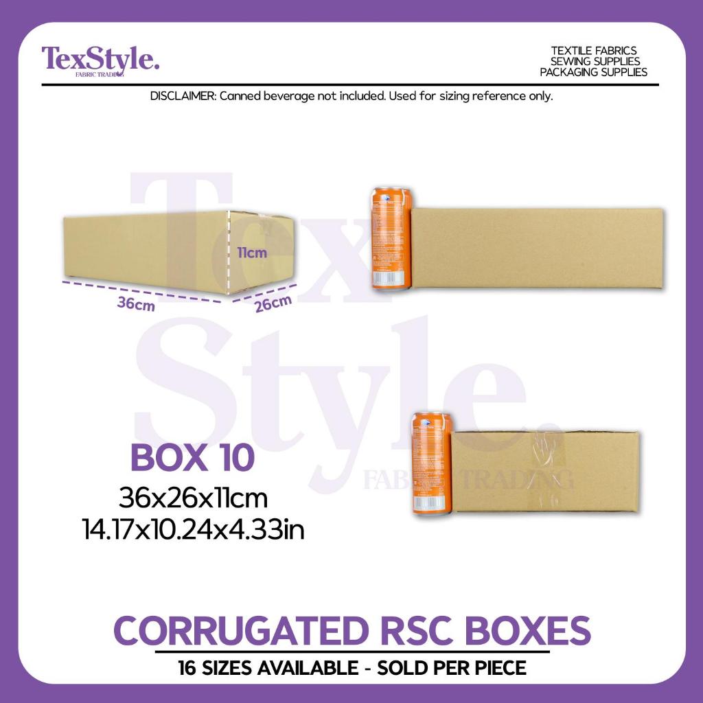 Textstyle (16 Sizes Available) Corrugated Box RSC Box Shipping Box ...