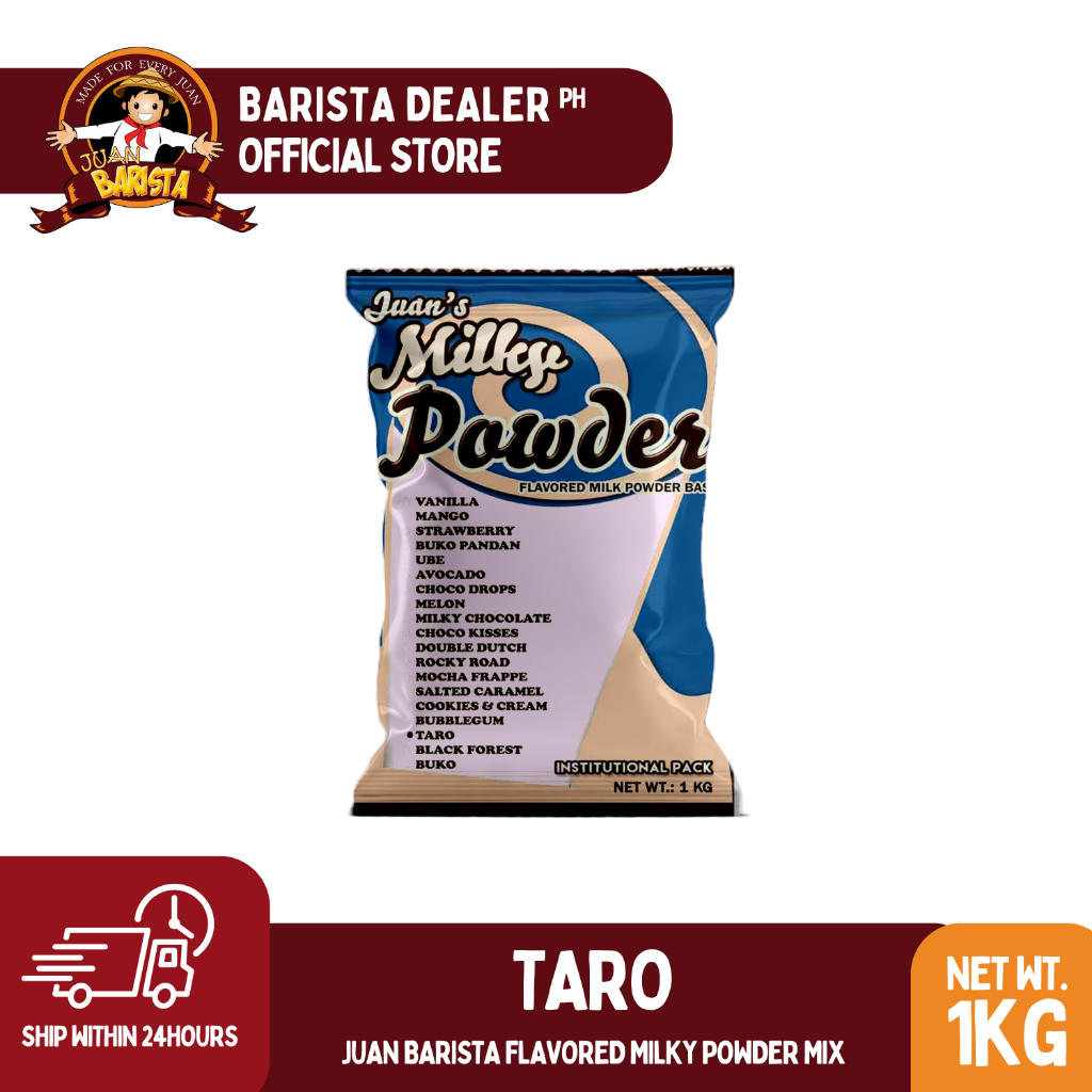Juan Milky Taro Flavored Powder for Milk Shake, Milk Tea, and Scramble ...